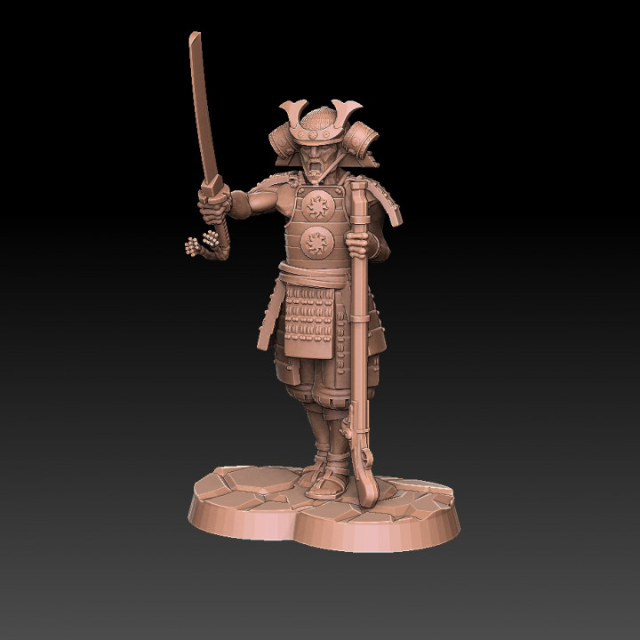 3D Printable Ashigaru Musket Regiment by Sharedog Miniatures