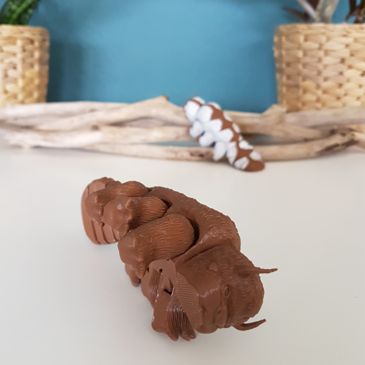3D Printable Flying Bison (inspired by Appa) Flexi by Boby Green Creations