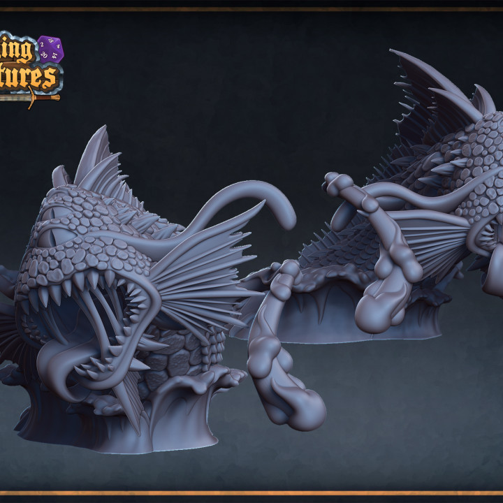 3D Printable Aboleth Slime Lord by Jacob Olsson - Roleplaying & Miniatures