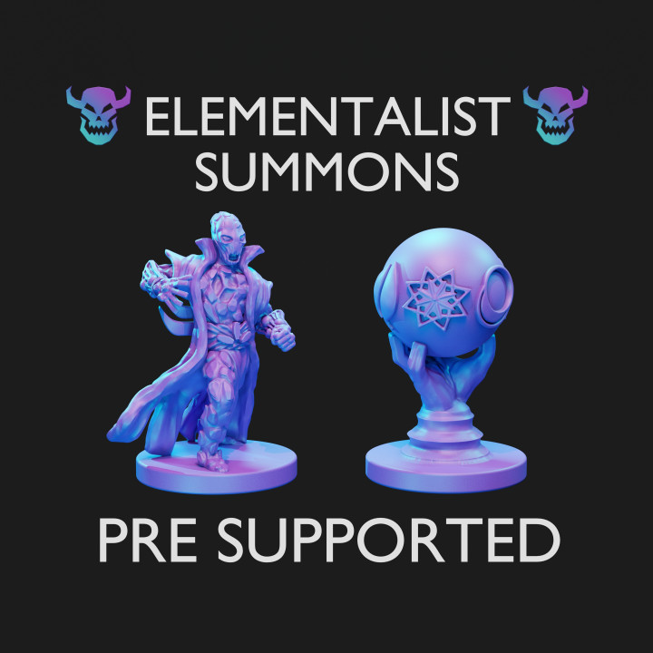 3D Printable Elementalist Summons Pack - Pre Supported by Tom's Twisted ...