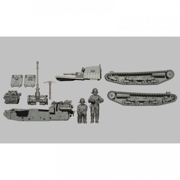 3D Printable Italian Tankette and Crew by Wargames Atlantic