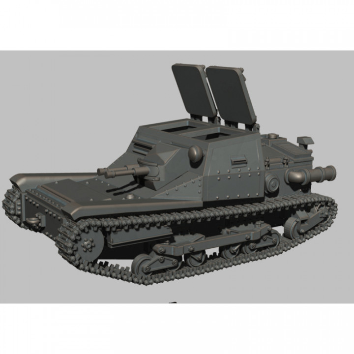 3D Printable Italian Tankette and Crew by Wargames Atlantic