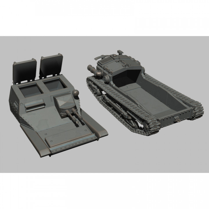 3D Printable Italian Tankette and Crew by Wargames Atlantic