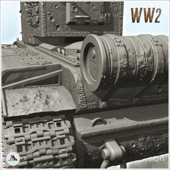 3D Printable KV-2 - WW2 USSR Russia Flames of War Bolt Action Command ...