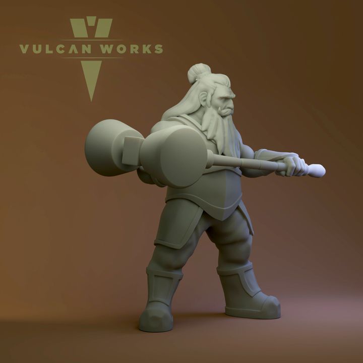 3D Printable Dwarf Fighter by VulcanWorks