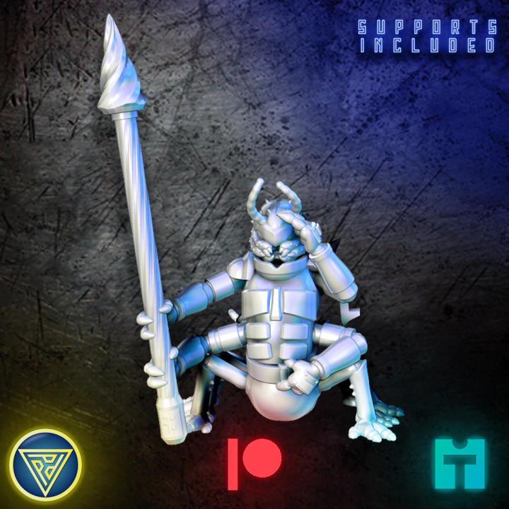 3D Printable Centipede Alien Warriors Set by Print Paint Play