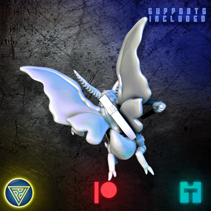 3D Printable Moth Alien Set 1 by Print Paint Play