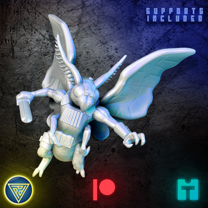 3D Printable Moth Alien Set 1 by Print Paint Play