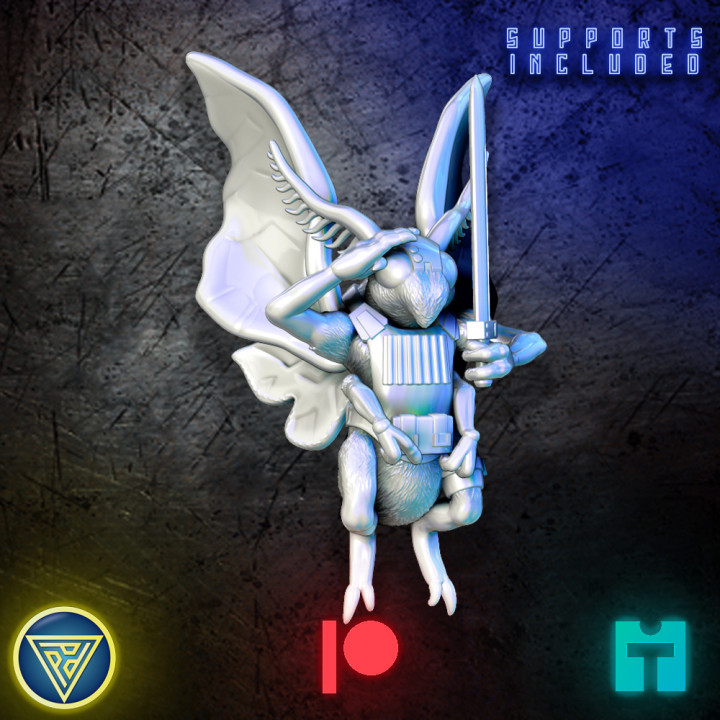 3D Printable Moth Alien Set 1 by Print Paint Play