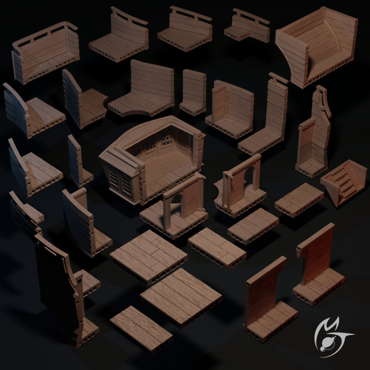 3D Printable Ship Main Deck Structure - OpenLOCK modular terrain by ...