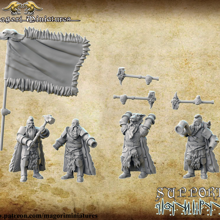 3D Printable Teuton wolf knights by Magori Minaitures