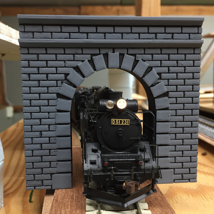 3D Printable HO-Gauge Stone Tunnel Entrance by 041 gissha