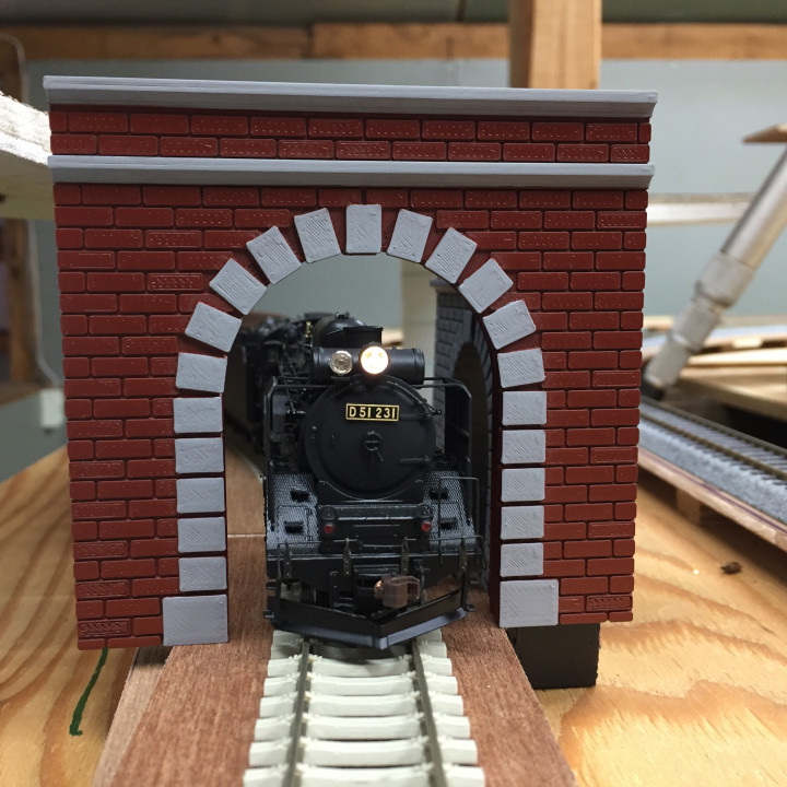 3D Printable HO-Gauge Stone Tunnel Entrance by 041 gissha