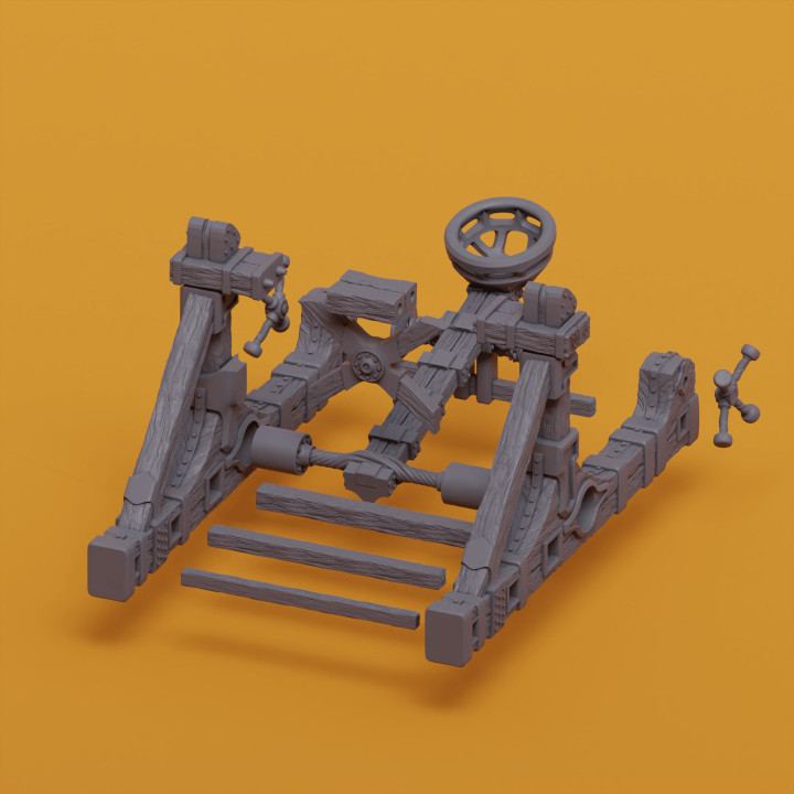 3D Printable Bullywug Frog Catapult Crew by vector.miniatures