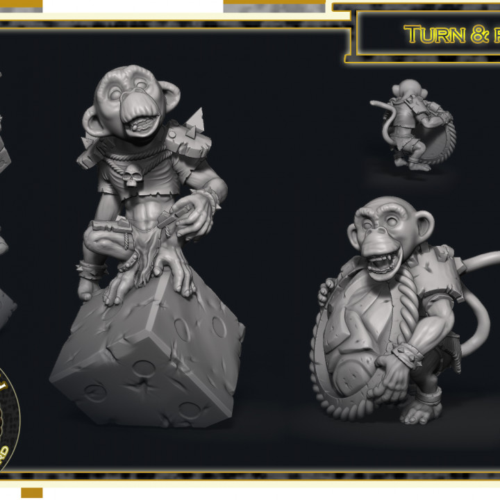 3D Printable REROLL & TURN MONKEY TOKENS - FANTASY FOOTBALL SAVANNAH ...