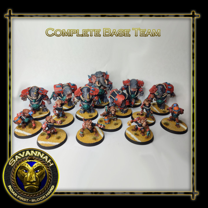 3D Printable BASE TEAM - FANTASY FOOTBALL SAVANNAH TEAM by Galladur's ...