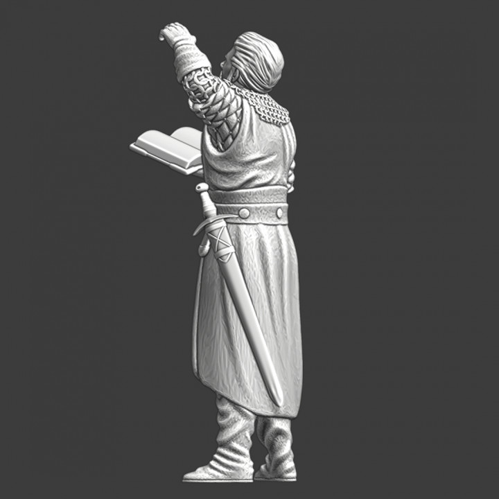 3D Printable Medieval Knight reading from book by Northern Crusades ...