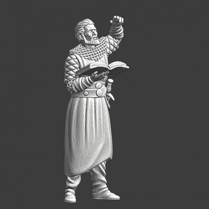 3D Printable Medieval Knight reading from book by Northern Crusades ...