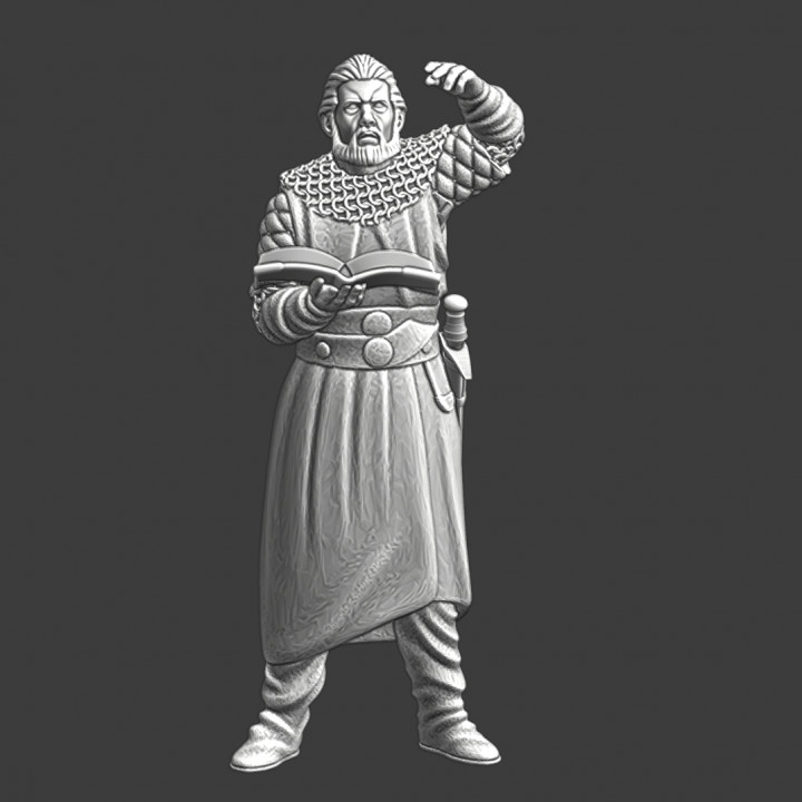 3D Printable Medieval Knight reading from book by Northern Crusades ...