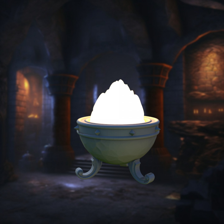 3D Printable LED Brazier. (Fantasy LEDS Kickstarter) by Moonshine ...