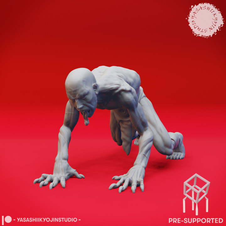 3D Printable Ghoul Mob - Tabletop Miniatures (Pre-Supported) by ...