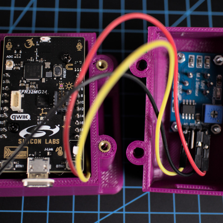 3D Printable Enclosure for Silabs xG24 and Flying Fish MQ-4 by Mihnea Stoica