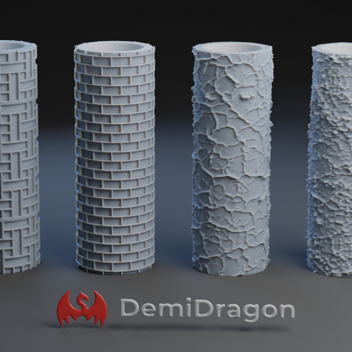 3D Printable Textured Terrain Rollers by DemiDragon