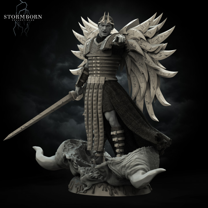 3D Printable Jarek, Angelic General (2 sizes included) by Stormborn ...