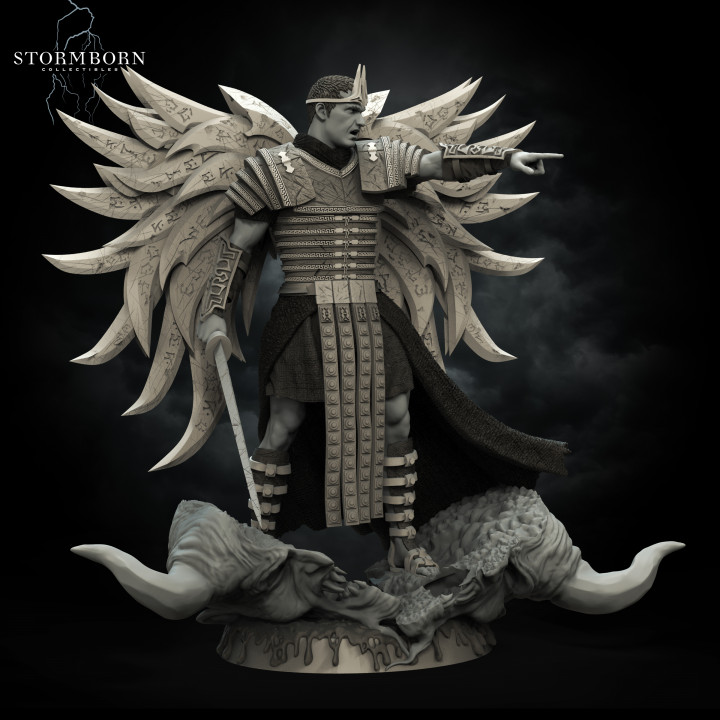 3D Printable Jarek, Angelic General (2 sizes included) by Stormborn ...