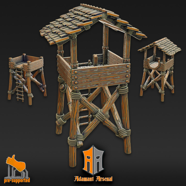 3D Printable Wooden Watchtower by Adamant Arsenal