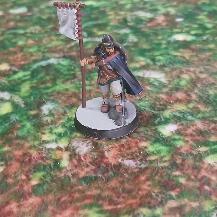 3D Print of Viking set. Standard-bearer. Tabletop miniature by bradleyoates