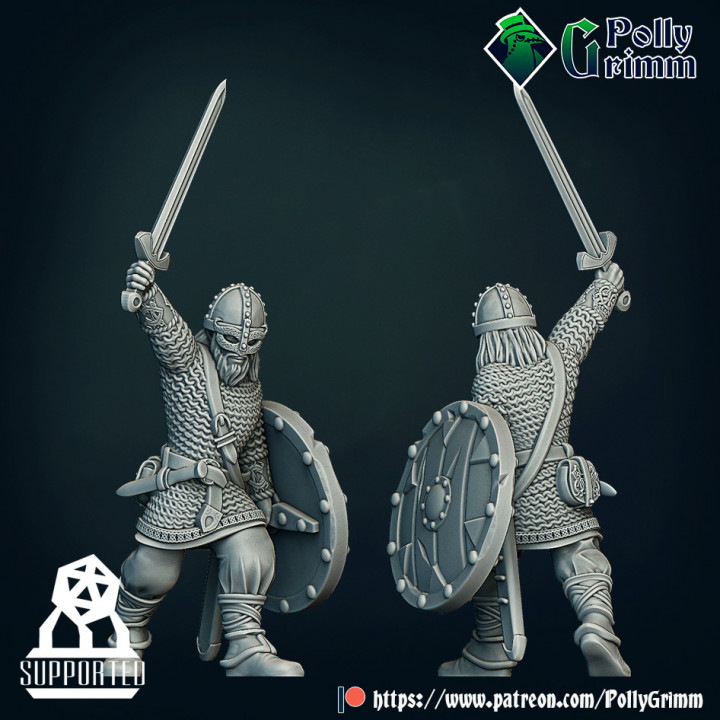 3D Printable Viking set. Northern warrior. by PollyGrimm