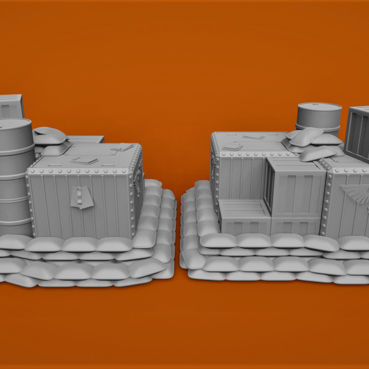 3D Printable Supply Depot Terrain Scenery by BadgersArmoury