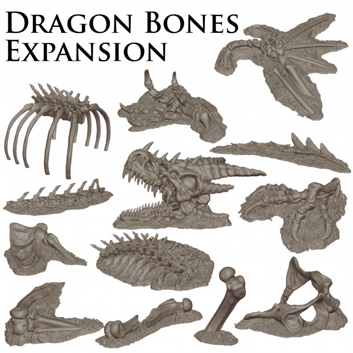 3D Printable Dragon Bones Expansion by Dani Amengual