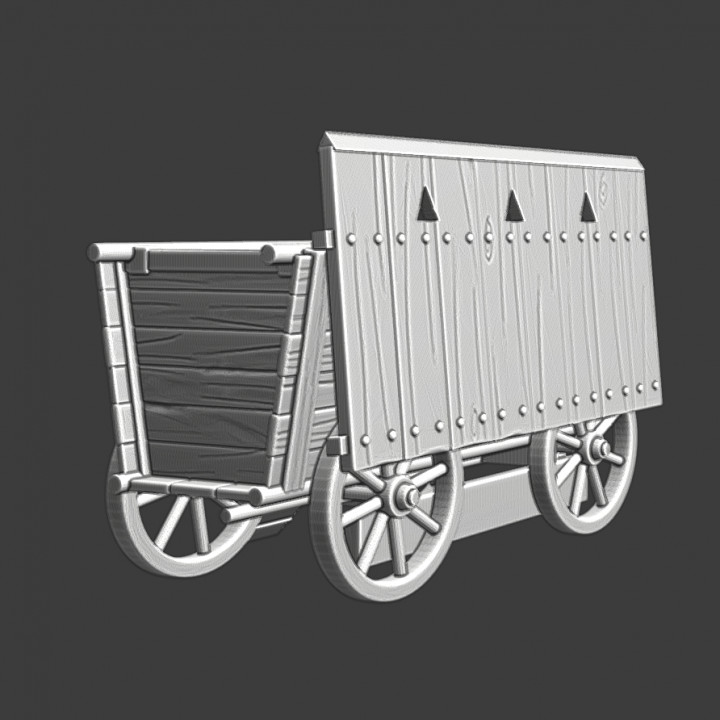 3D Printable Medieval Hussite war wagon ver. 2 by Northern Crusades Miniatures