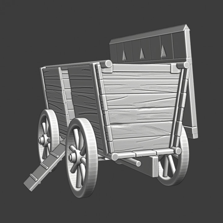 3D Printable Medieval Hussite war wagon ver. 2 by Northern Crusades Miniatures