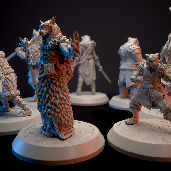 3D Printable Beastfolk miniature series by Sam Bolotnikov