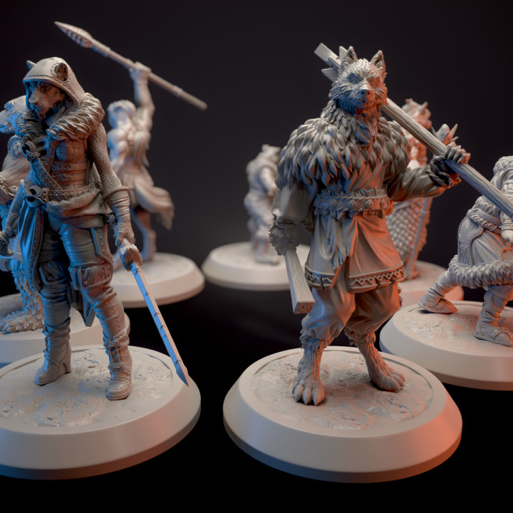 3D Printable Beastfolk miniature series by Sam Bolotnikov