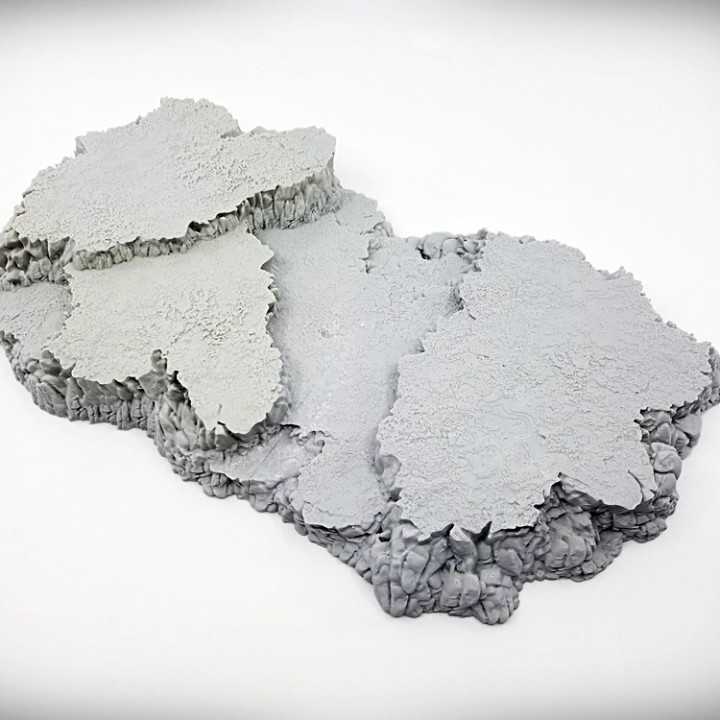 3D Printable Stepped Hill D: Stepped Hills Terrain Set by Terrainify