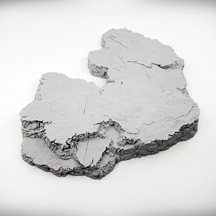 3D Printable Stepped Hill E: Stepped Hills Terrain Set by Terrainify