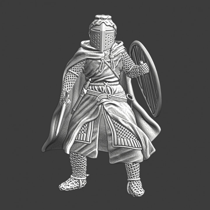 3D Printable Medieval Hospitaller/Templar knight - sword and cape by ...