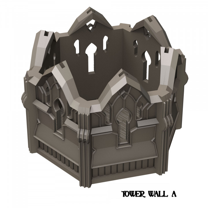 3D Printable Elven Modular Keep by Triple Spire Workshop