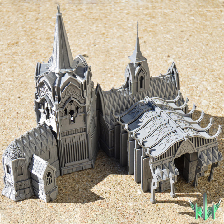3D Printable Elven Modular Keep by Triple Spire Workshop