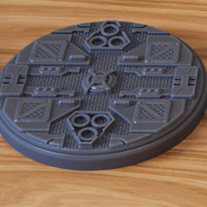 3D Printable SCI FI Miniature Base 07 - 50mm by Nick Gizelis