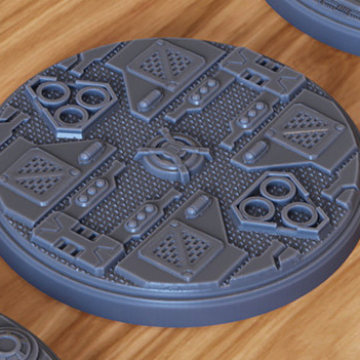 3D Printable SCI FI Miniature Base 07 - 50mm by Nick Gizelis