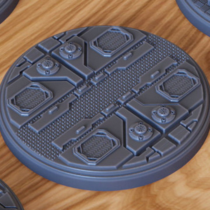 3D Printable SCI FI Miniature Base 17 - 50mm by Nick Gizelis