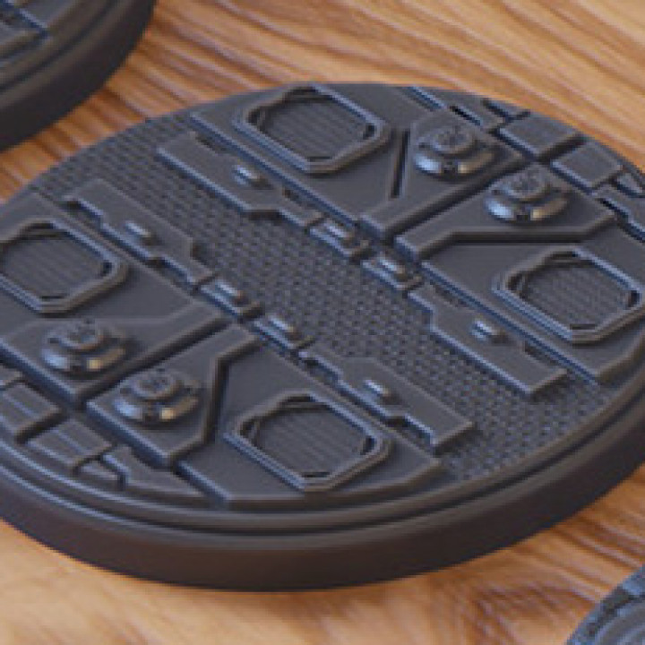 3D Printable SCI FI Miniature Base 17 - 50mm by Nick Gizelis