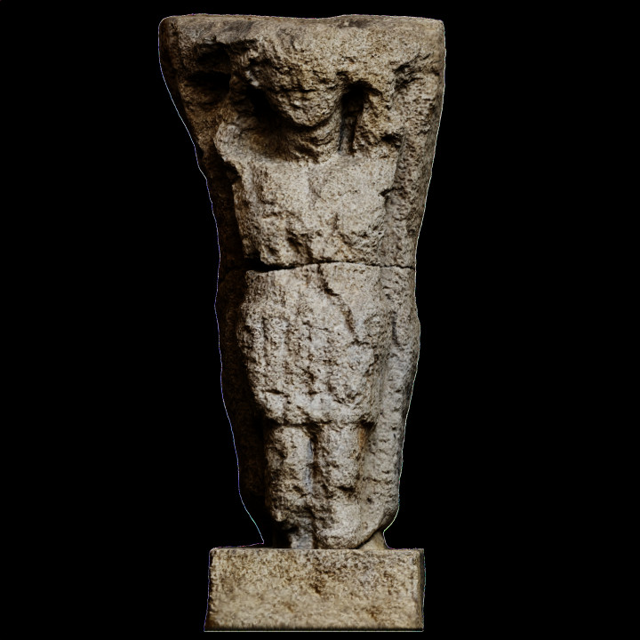 3D Printable Telamon with Human Figure by Scan The World