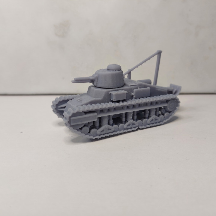 3D Print of Renault D1 Tank with pilot - 28mm by paulgolder