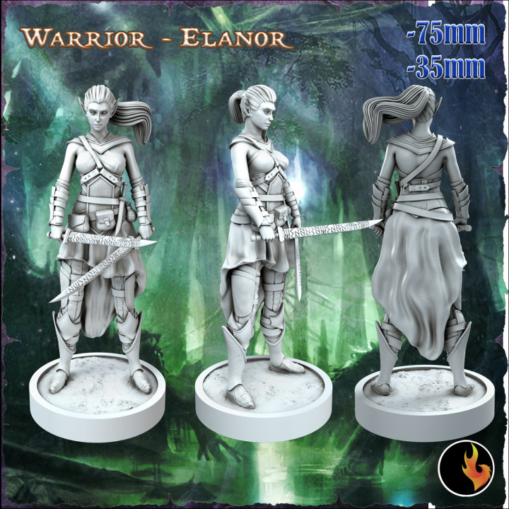 3D Printable Elanor Fantasy Elf Girls STL Vol 1 by Ravi Sampath